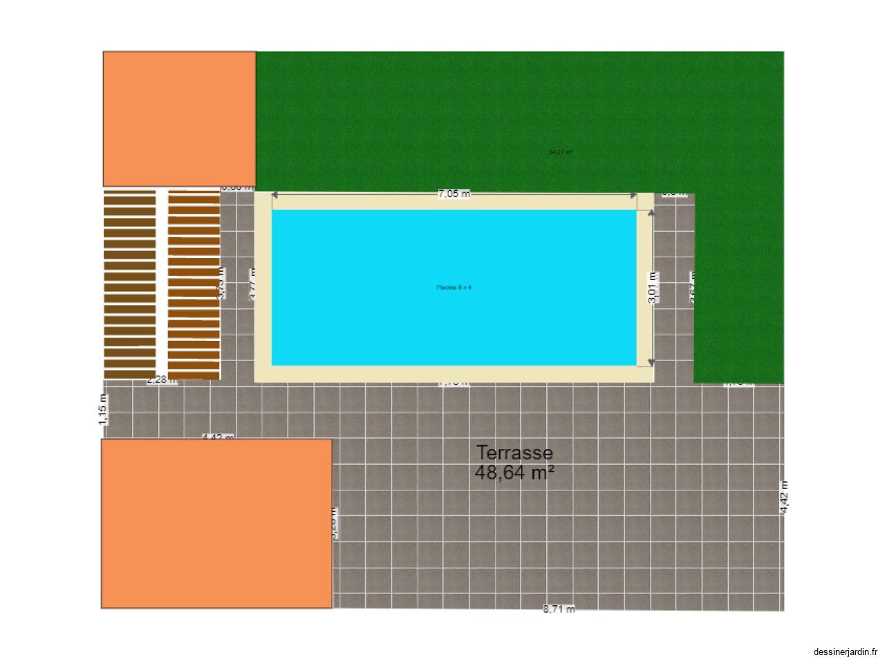 PLAN TERRASSE 1 dessiné par sh1974