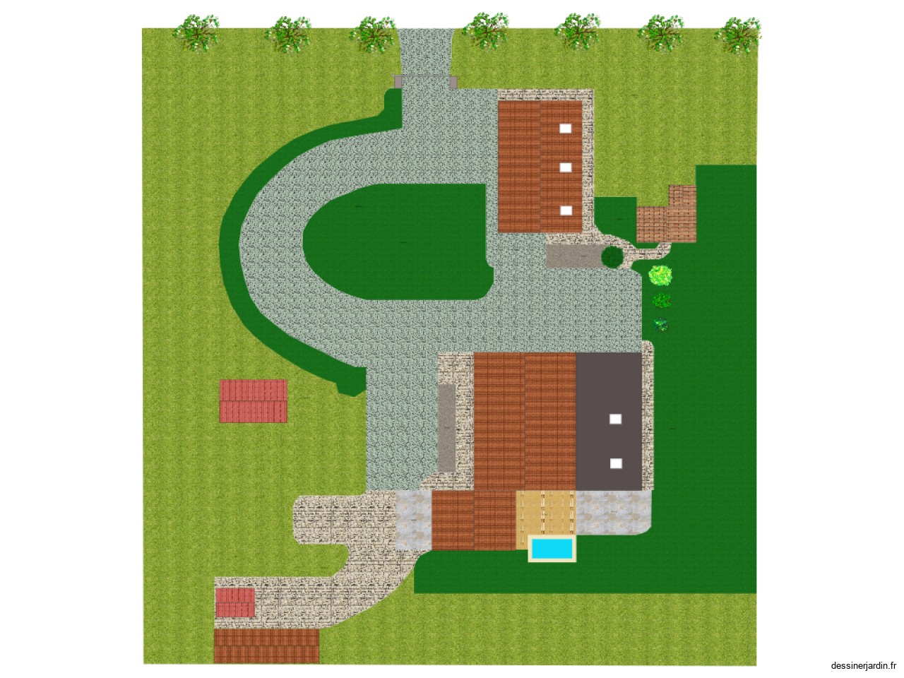 Plan du terrain dessiné par Evan...